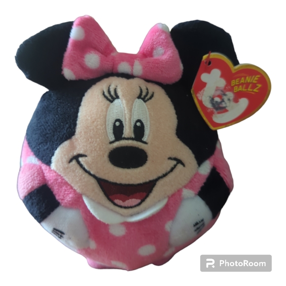 Disney | Toys | Disney Minnie Mouse Ty Beanie Ballz Collection Plush ...